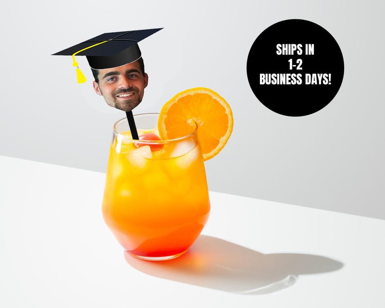 Personalized Face Drink Stirrers, 2026 Graduation Swizzle Sticks - Etsy