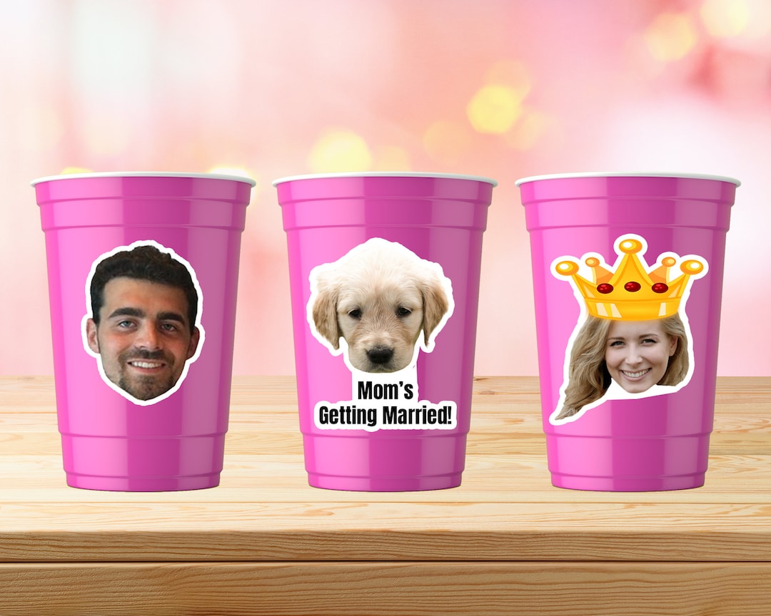 Custom Bachelorette Party Cups: Personalized Photo Favors - Etsy