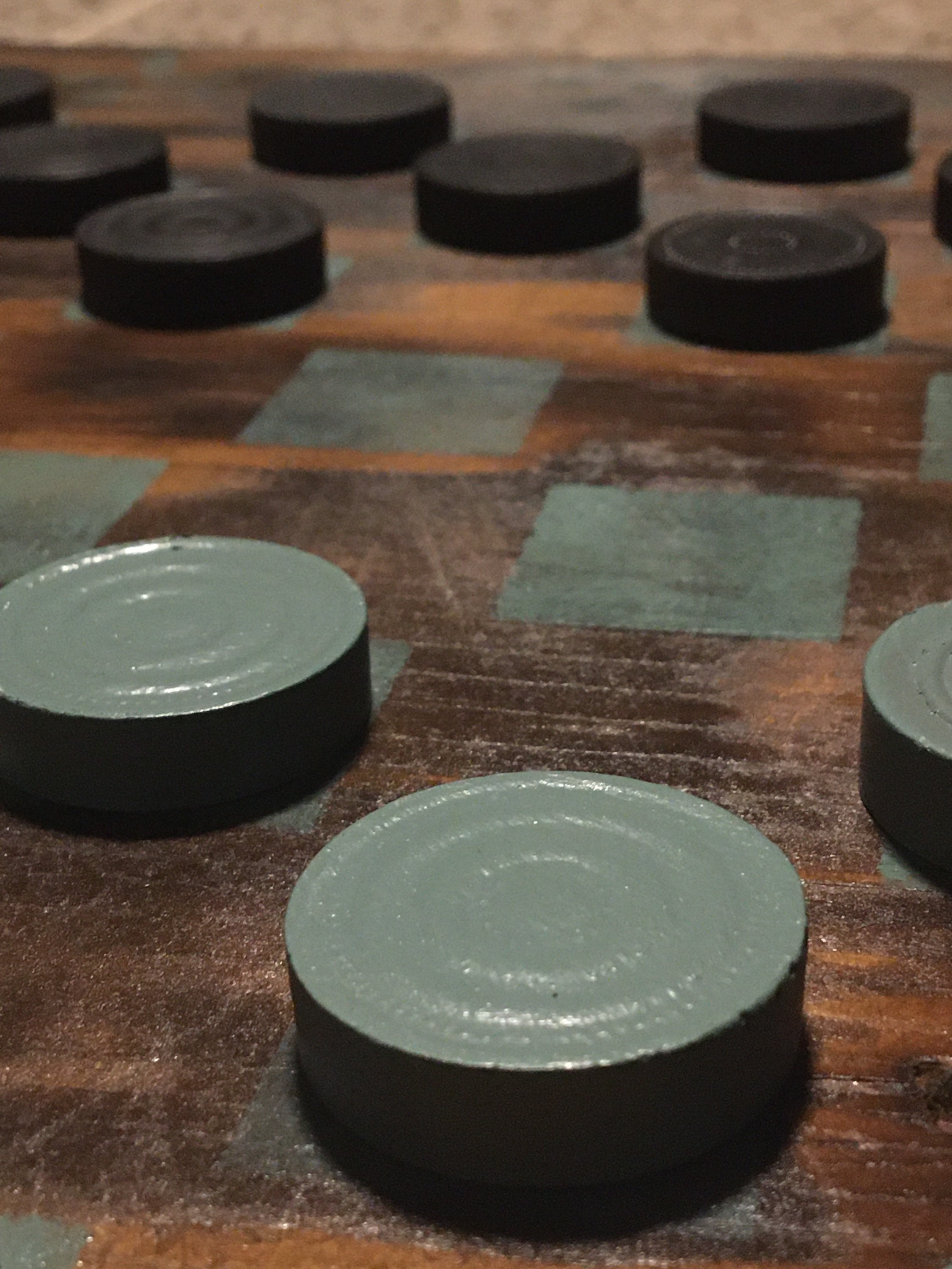 Handmade Rustic Stenciled Checker Board With Vintage Wooden | Etsy