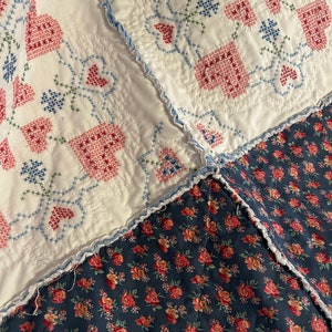 Embroidered Rag Quilt - Etsy
