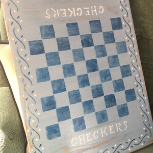 Handmade Rustic Checker Board and Checkers - Etsy