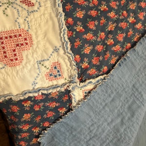 Embroidered Rag Quilt - Etsy