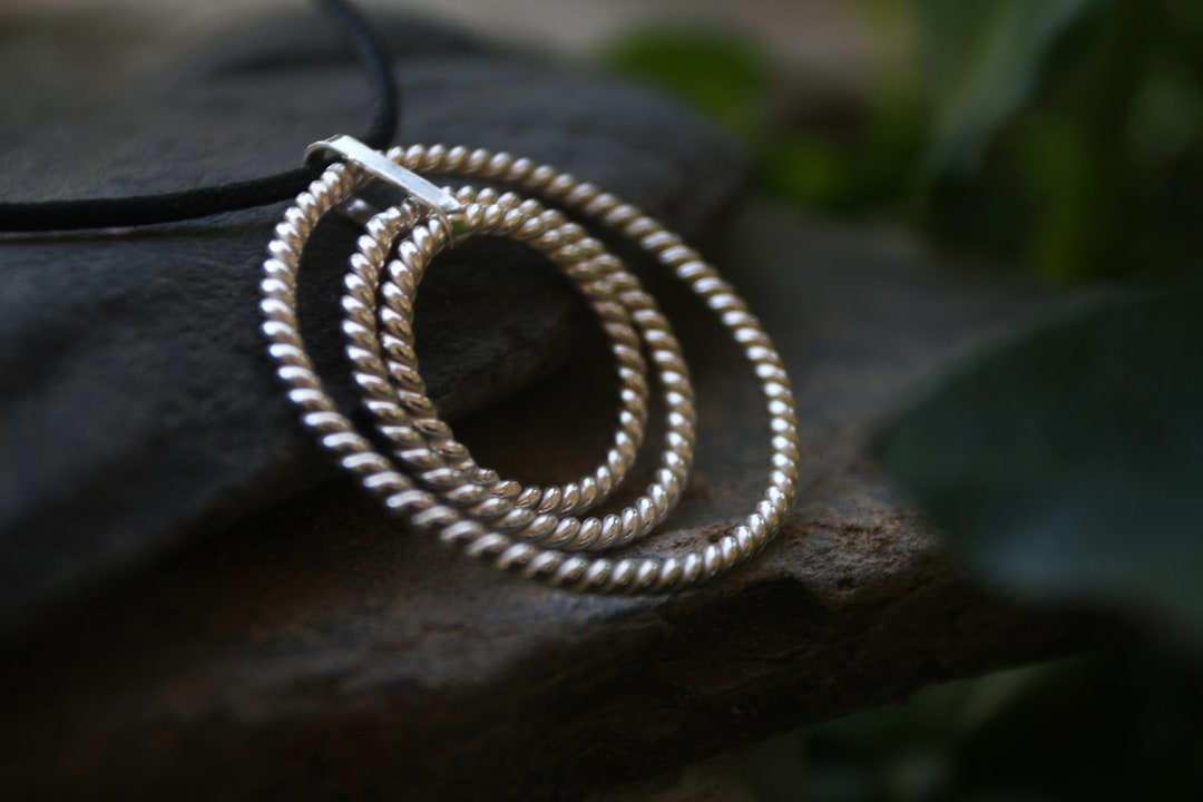 Tensor Ring Pendant - Silver Sterling 925 "trinity" (lost Cubit; Sacred ...