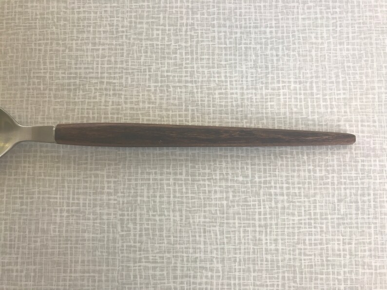 Mid Century / Danish Modern Wood Handle Stainless Silverware / - Etsy