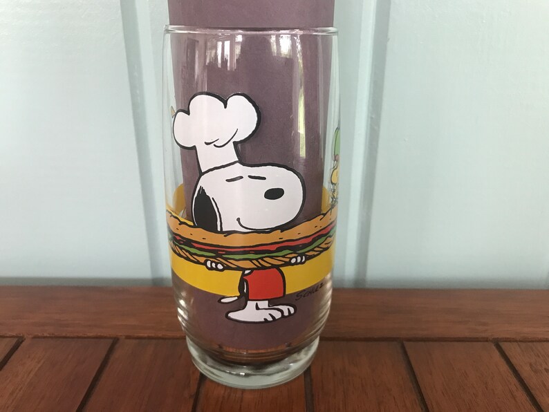One Charles Schulz Snoopy Food Glass Snoopy Woodstock - Etsy
