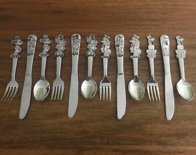 Walt Disney Mickey Mouse Stainless Steel Toddler Baby Silverware ...