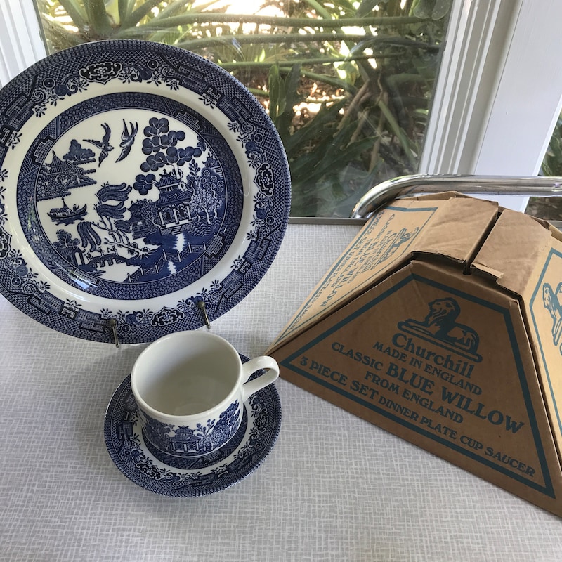 Churchill Blue Willow - Etsy