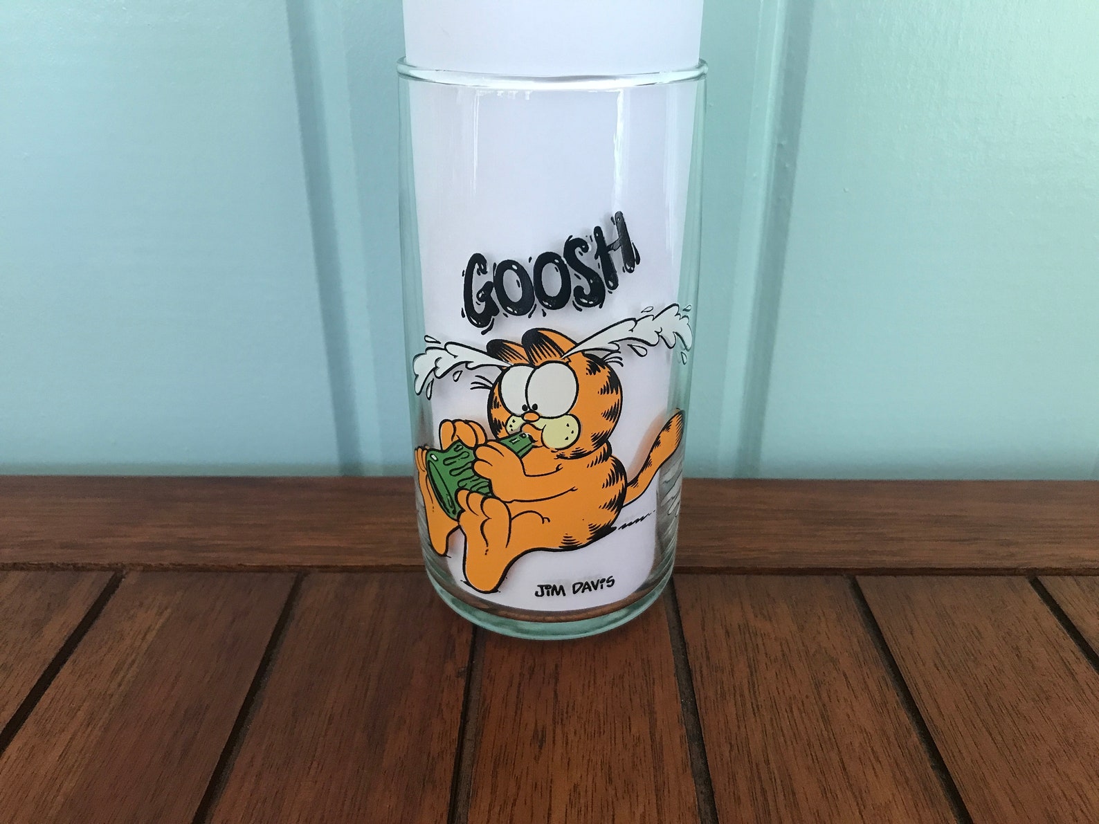 One 1978 Jim Davis Garfield Glass Garfield Drinking Soda - Etsy