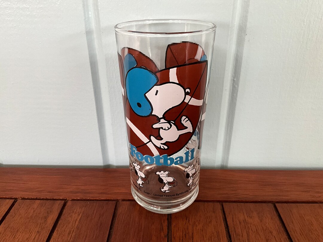 Charles Schulz Peanuts Snoopy Football Glass Manufacturing Defect - Etsy