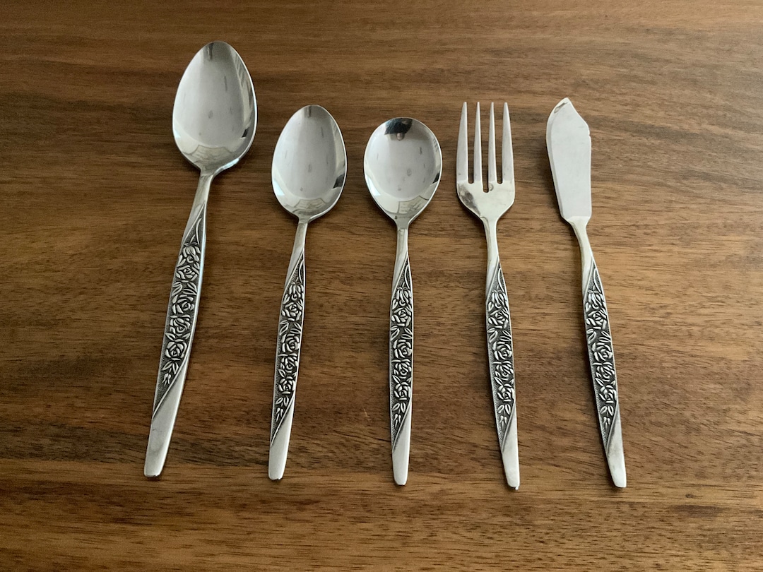 One Nasco Stainless Silverware / Flatware - Rosevine-caress ...