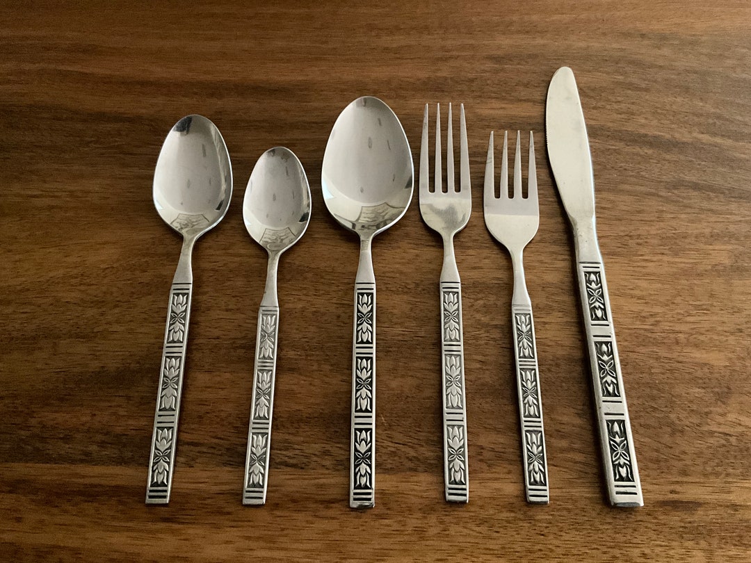 One Lifetime Cutlery Stainless Silverware / Flatware - Flower / Tulip ...