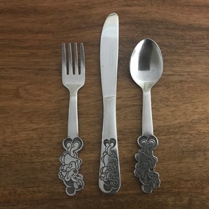 One Walt Disney Stainless Steel Youth Silverware / Flatware - Fork ...