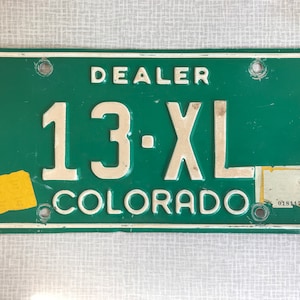 One Vintage License Plate - Dealer Plate - Colorado - Etsy