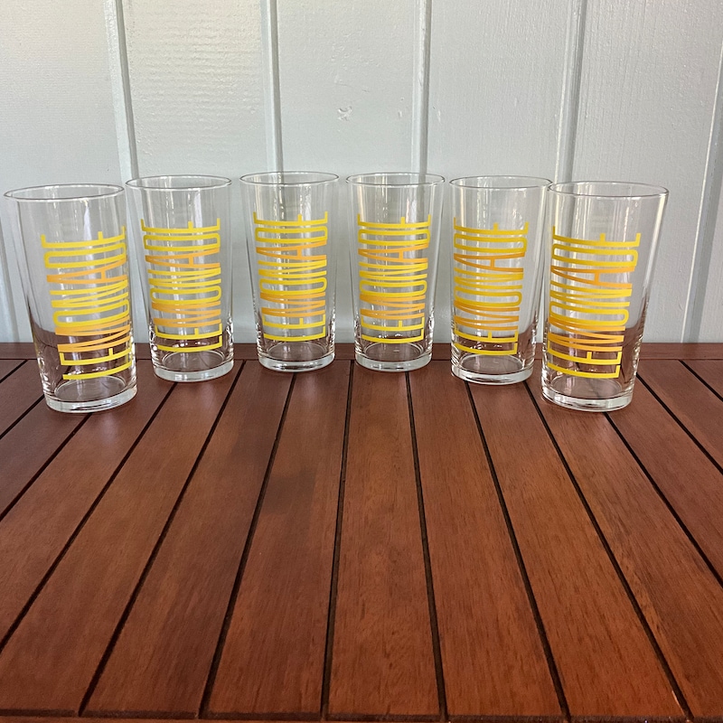 Lemonade Glasses - Etsy