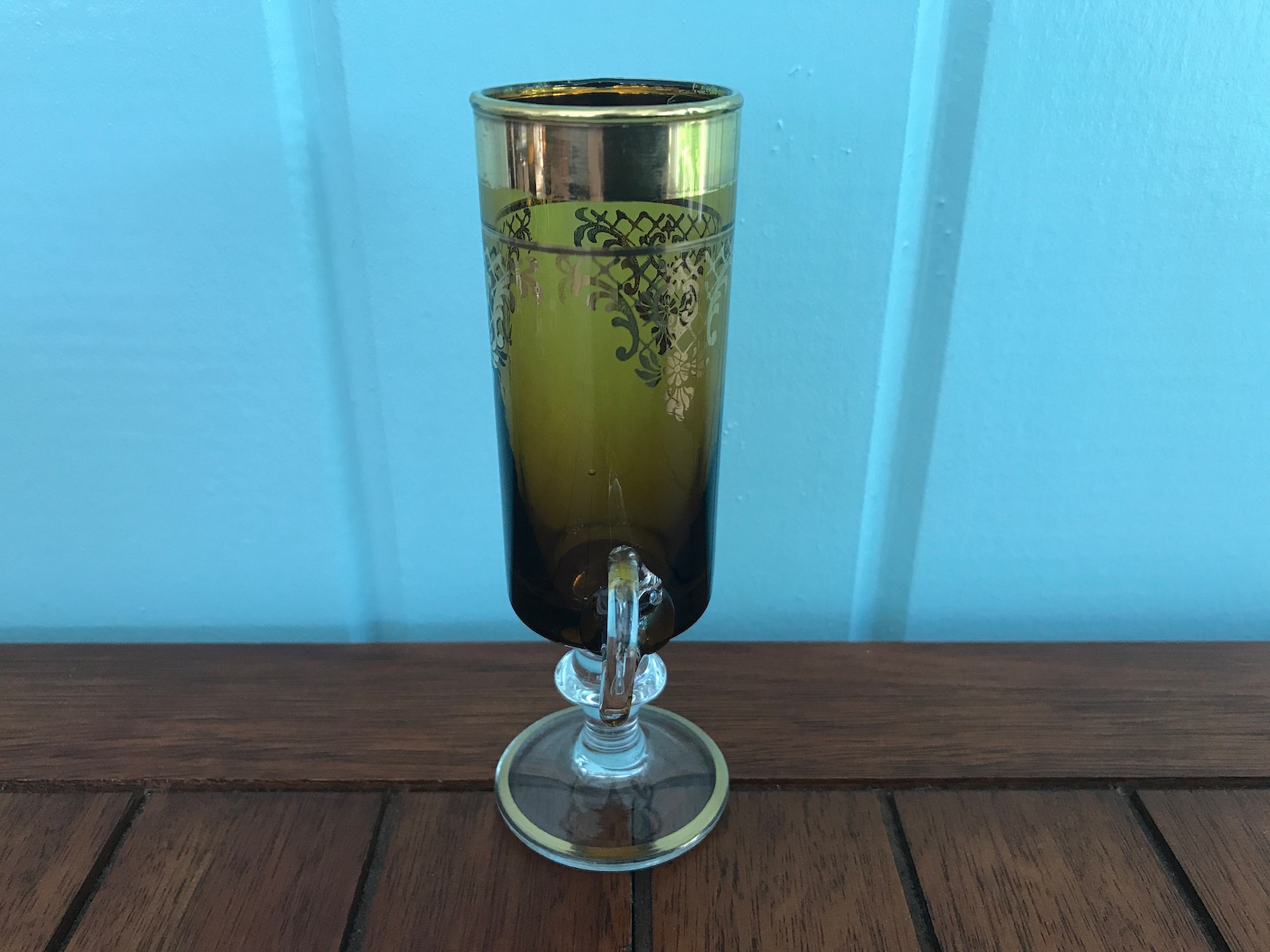 Five Brown Aperitif Glasses / Pousse Cafe Glasses / Liqueur Glasses ...