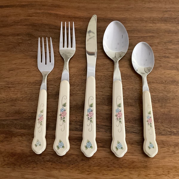 Pfaltzgraff Tea Rose Flatware - Etsy
