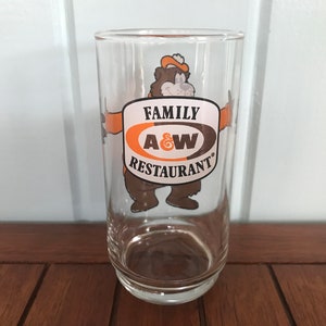 A&W Family Restaurant Root Beer Rooty the Great Root Bear Glass - Etsy