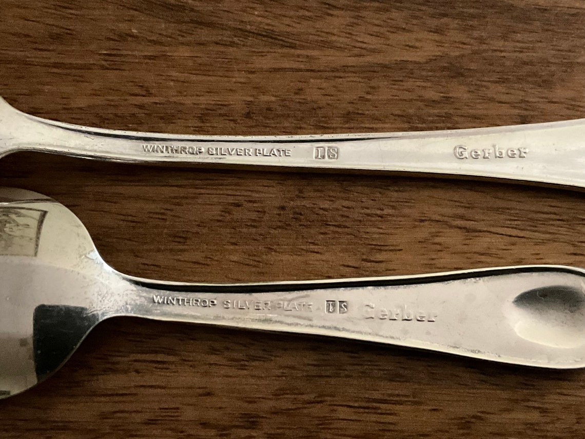 Winthrop Silverplate Gerber Baby - Baby Spoon, Infant Feeding Spoon - Etsy