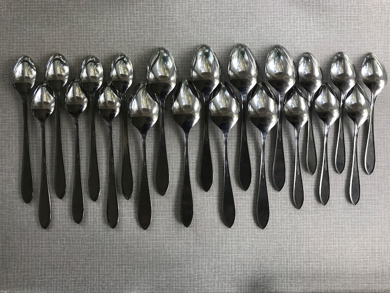 Interpur Stainless Silverware / Flatware INR5 Brushed Handle | Etsy