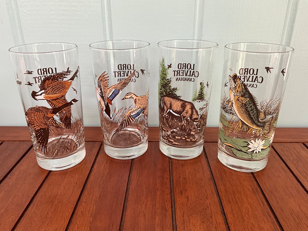 One Lord Calvert Canadian Whisky Wildlife Glass - Canadian Geese, Ducks ...