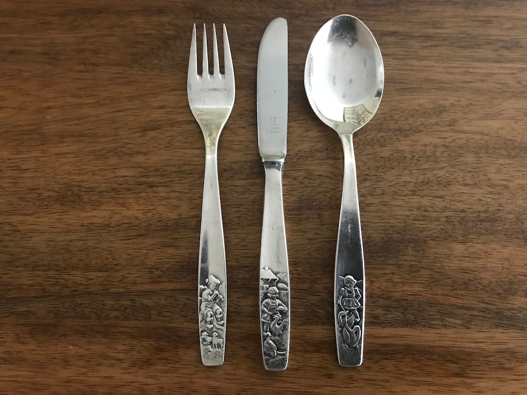 Rostfrei Germany Youth Silverware / Flatware - Spoon, Fork, Knife - Boy ...
