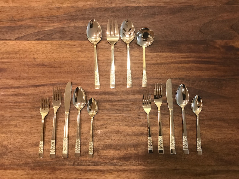 Stanley Roberts Rogers Gold Silverware / Flatware Golden | Etsy