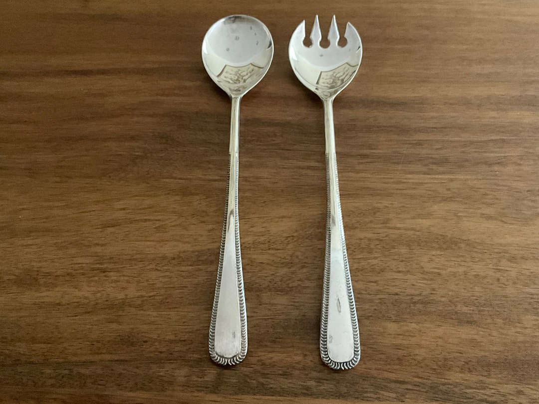 Vintage Silverplate Silverware / Flatware - Serving Fork, Serving Spoon ...
