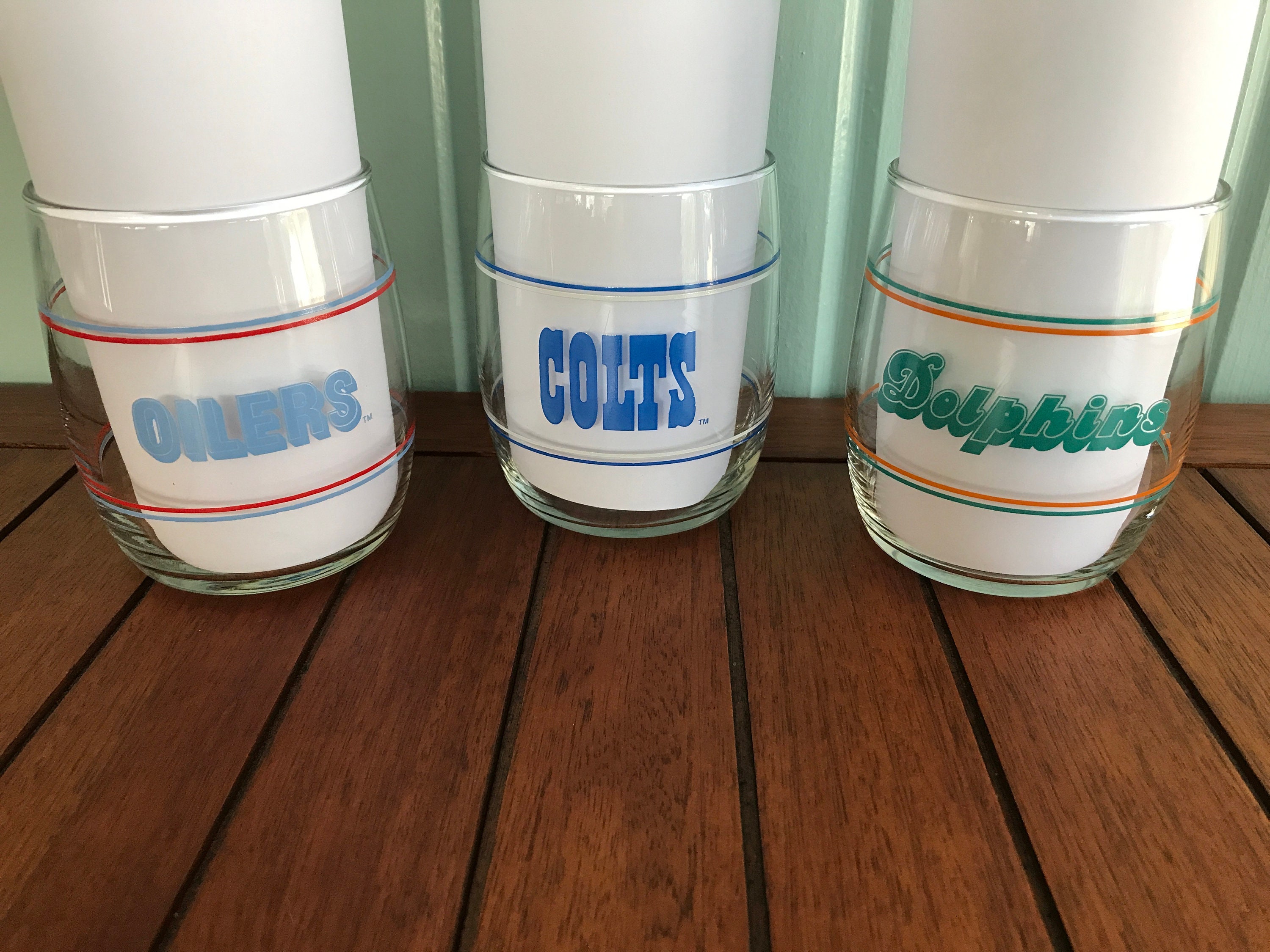 One NFL Football Glass Falcons Bills Bears Bengals - Etsy