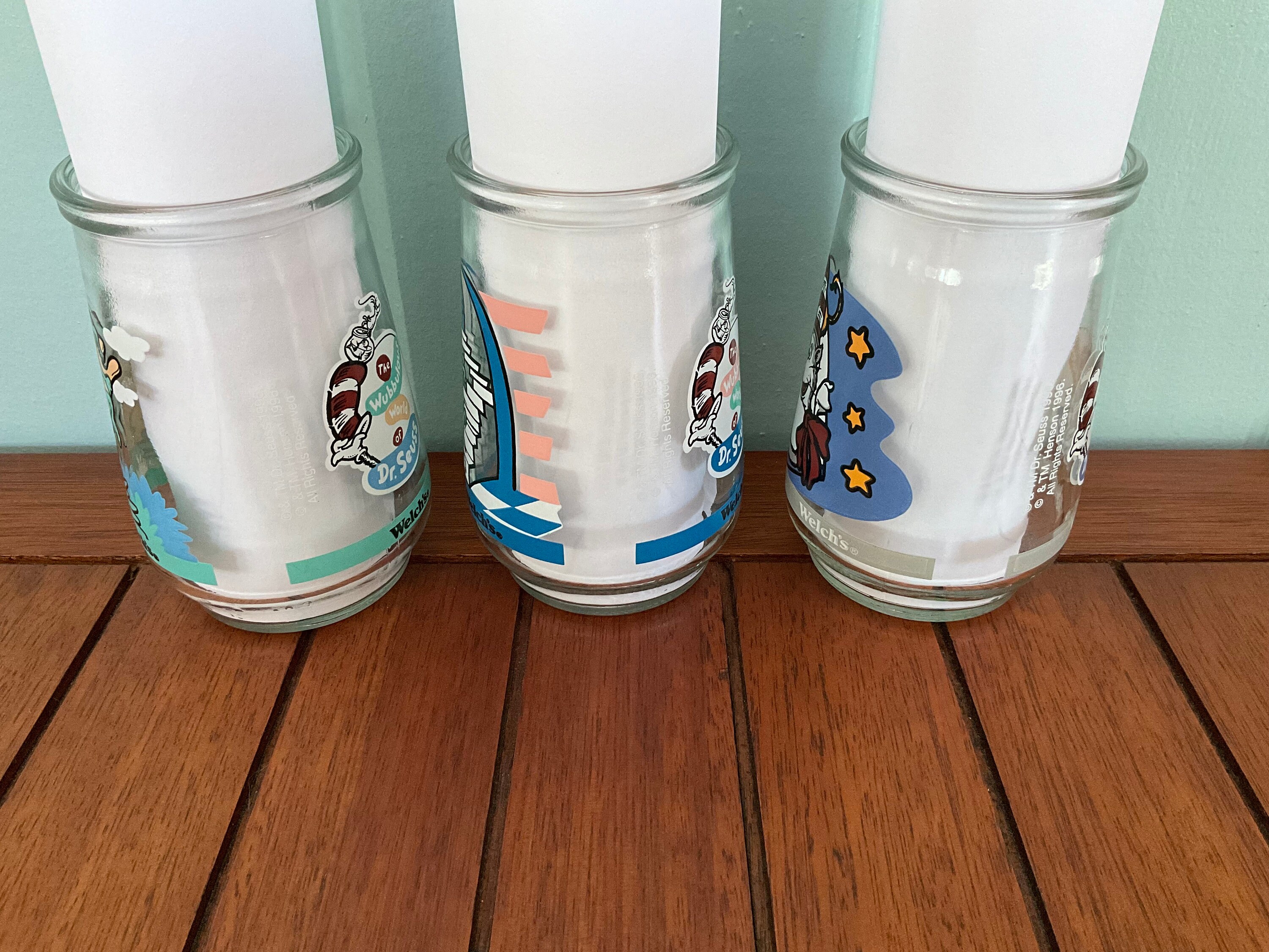 Welch’s the Wubbulous World of Dr. Seuss Glasses, Jelly Jar Glass - Cat ...
