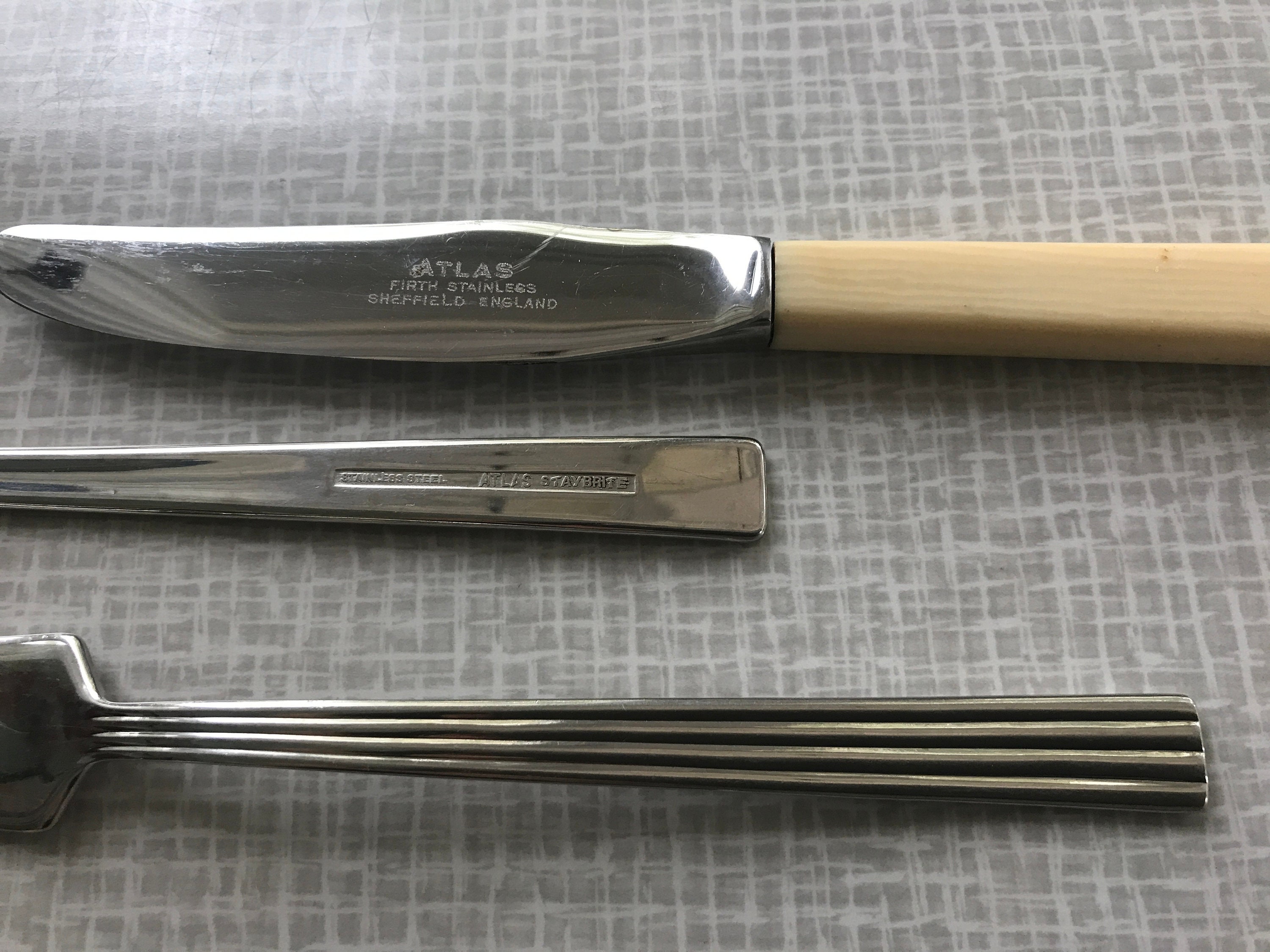 Atlas Firth Staybrite Flatware Set With Celluloid Knife | Etsy