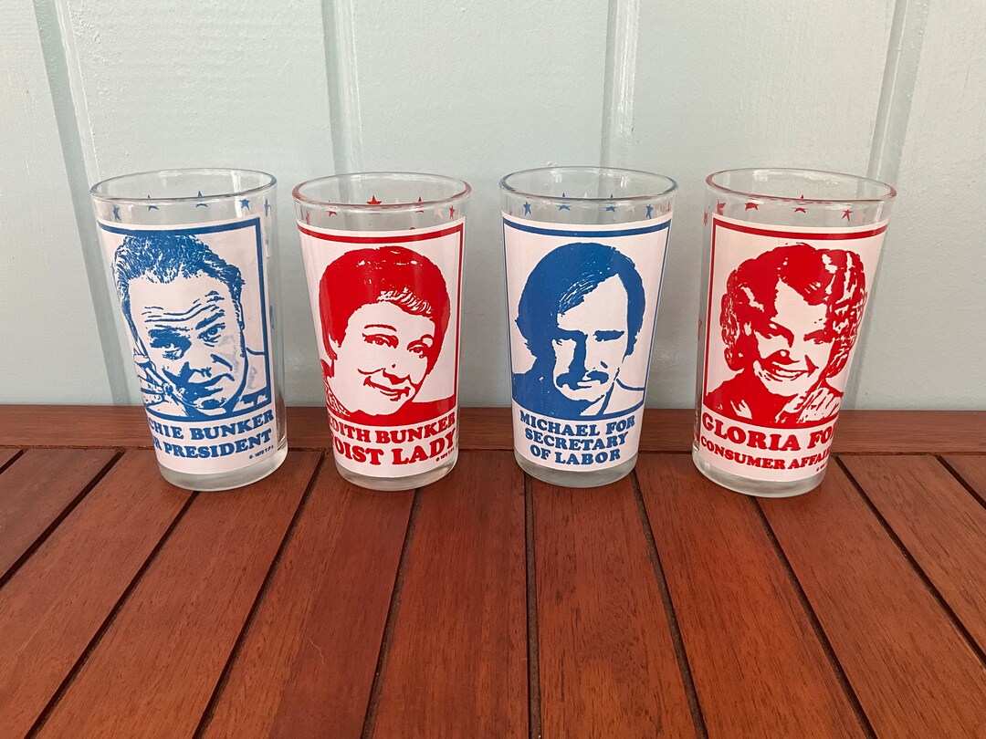 All in the Family Glasses: Archie Bunker for President, Edith Bunker ...