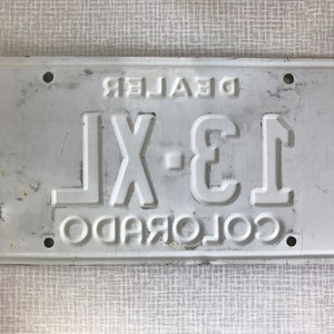 One Vintage License Plate - Dealer Plate - Colorado - Etsy