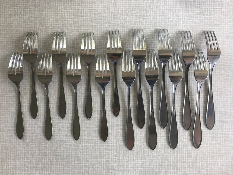 Interpur Stainless Silverware / Flatware INR5 Brushed Handle | Etsy