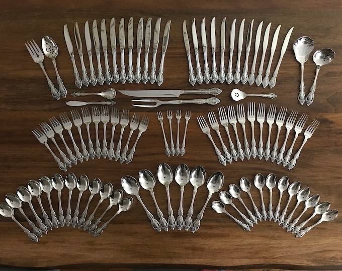 Oneida Silver Community Stainless Silverware / Flatware Complete Set ...