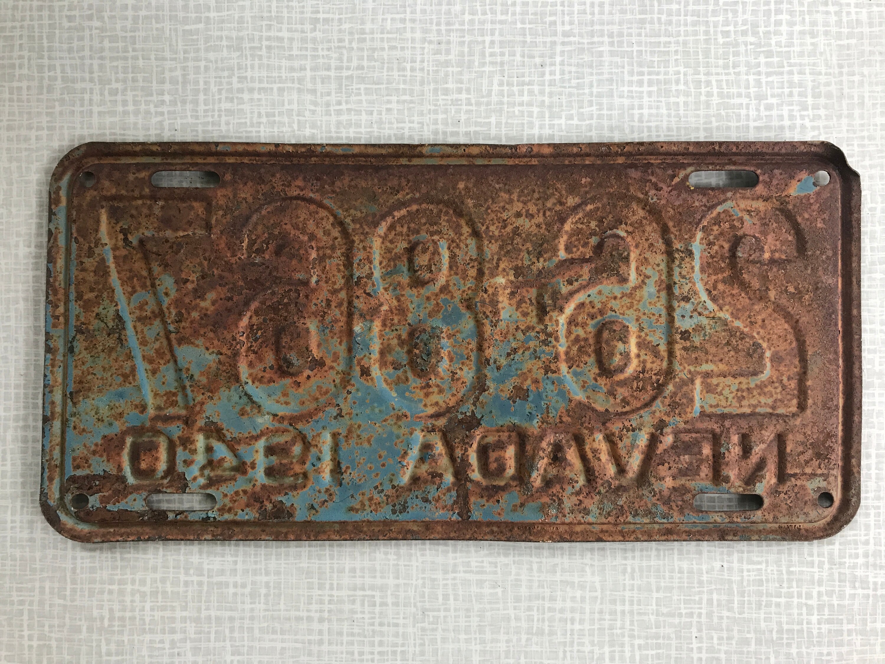 One Vintage License Plate - Nevada 1940, 1945, 1946 - Etsy