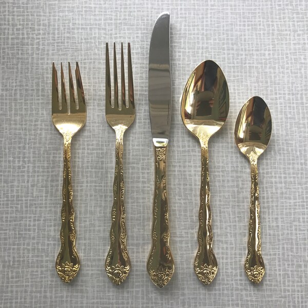Gold Plated Flatware - Etsy