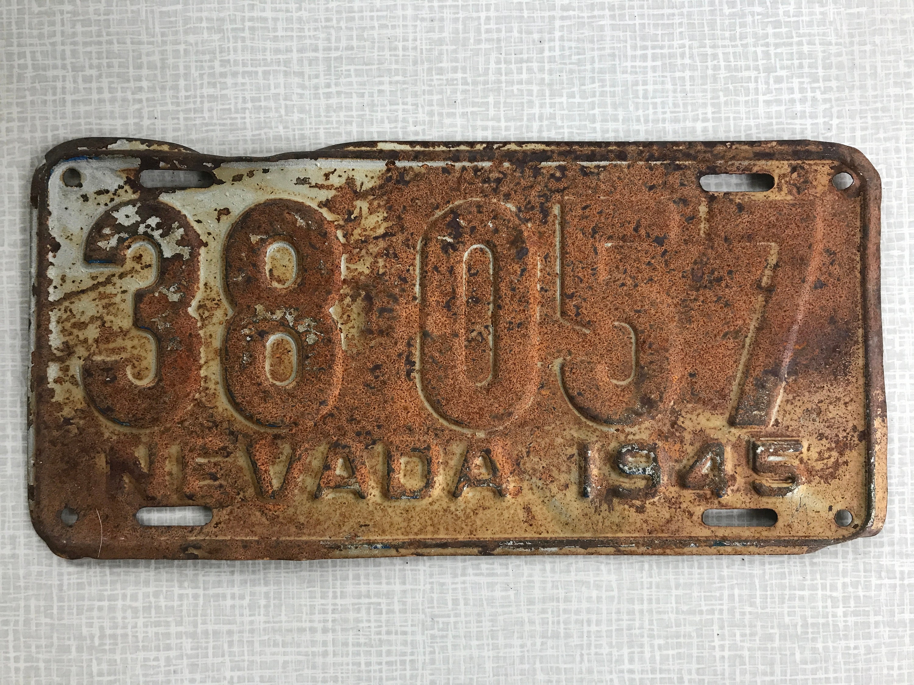 One Vintage License Plate - Nevada 1940, 1945, 1946 - Etsy