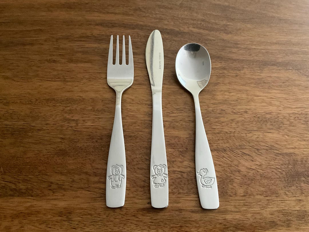 Vintage Kiddie Kutlery Youth / Baby Stainless Silverware / Flatware ...