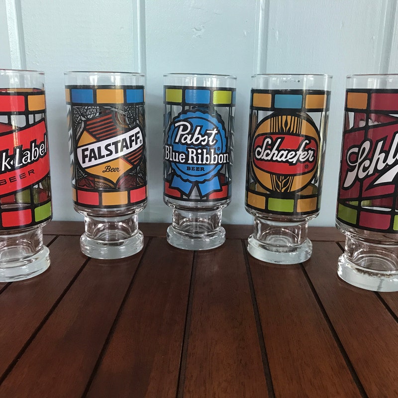Vintage Beer Glasses - Etsy