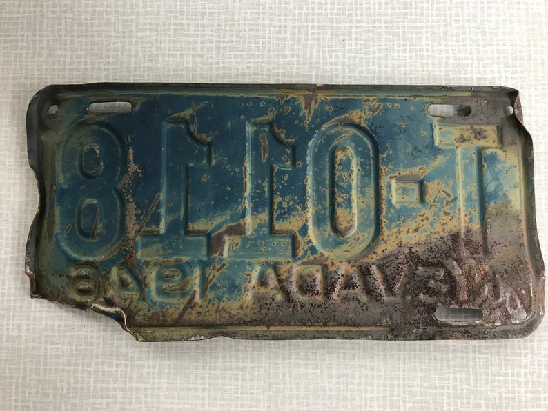 One Vintage License Plate - Nevada 1940, 1945, 1946 - Etsy