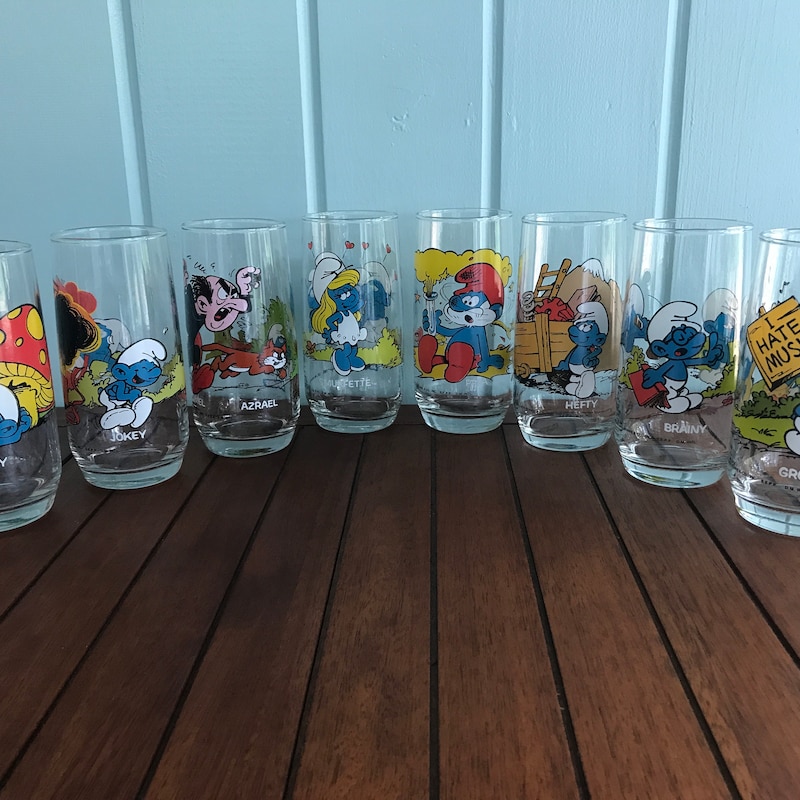 Smurf Drinking Glass - Etsy