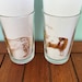 Set of Four Vintage French Gold Farm Animal Glasses - Cow, Goat, Pig ...