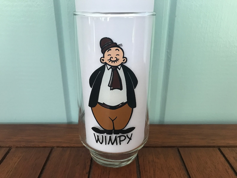 One 1975 Coca-cola Kollect-a-set Series Popeye Glass Olive - Etsy