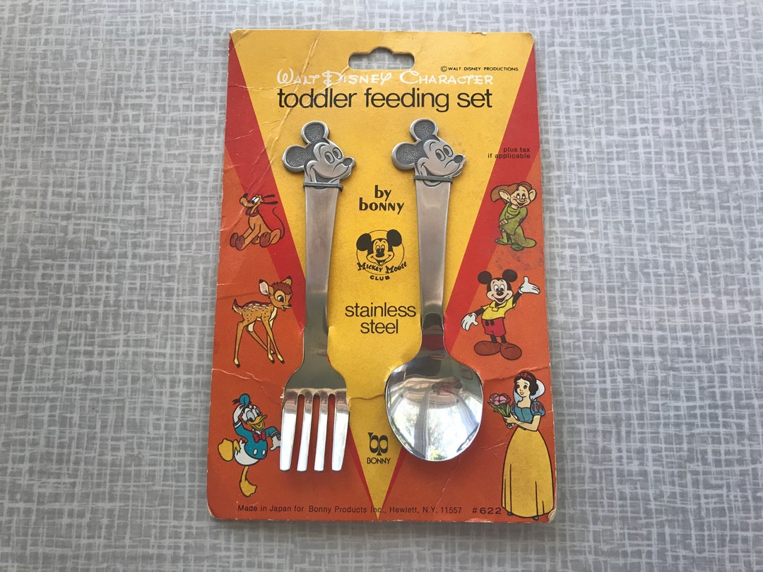 Walt Disney Mickey Mouse Stainless Steel Toddler Baby Silverware ...
