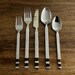 Mid Century Danish Modern Rogers Stanley Roberts Wood Inlay Stainless ...