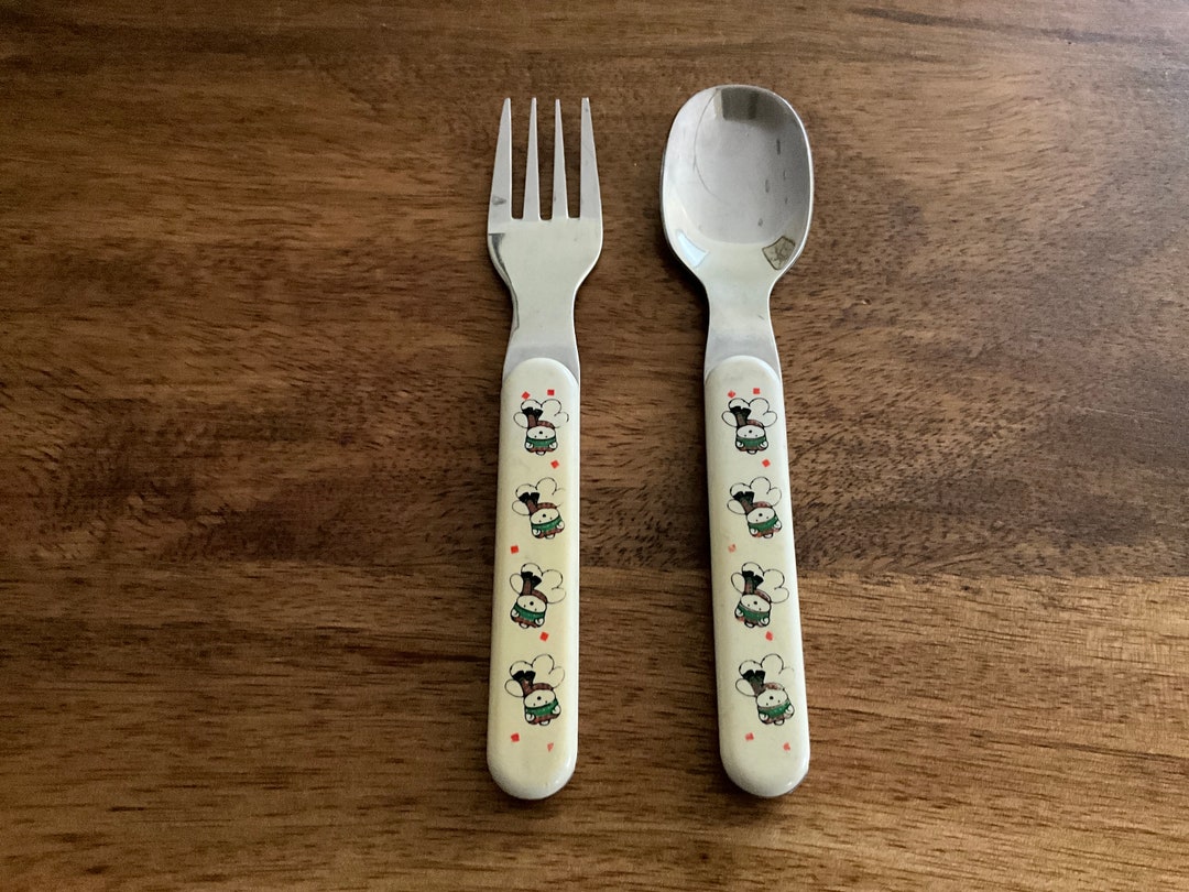 Holiday / Christmas Youth Silverware / Flatware - Fork and Spoon ...
