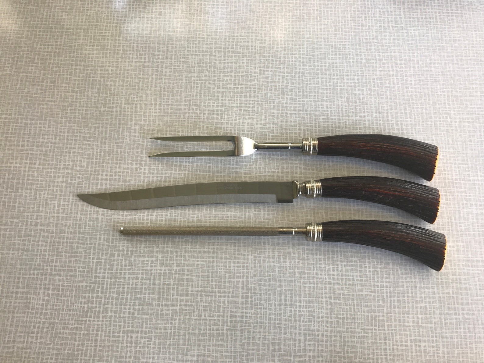Washington Forge Carving Set and Forgecraft Steak Knife Set - Etsy