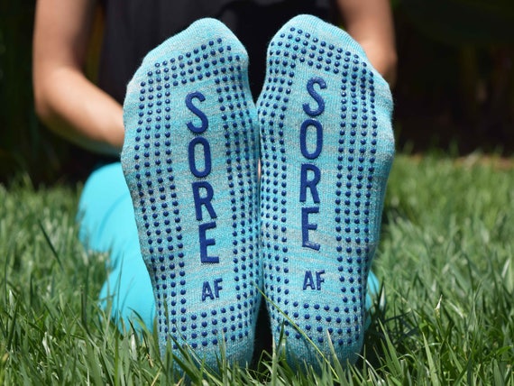 Sore AF Sticky Socks for Barre Pilates Yoga | Etsy
