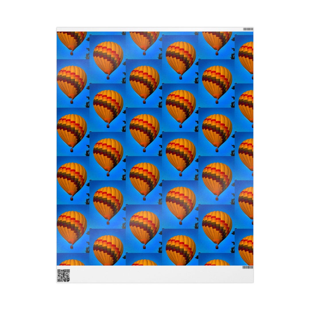 Hot Air Balloon Wrapping Paper - Etsy