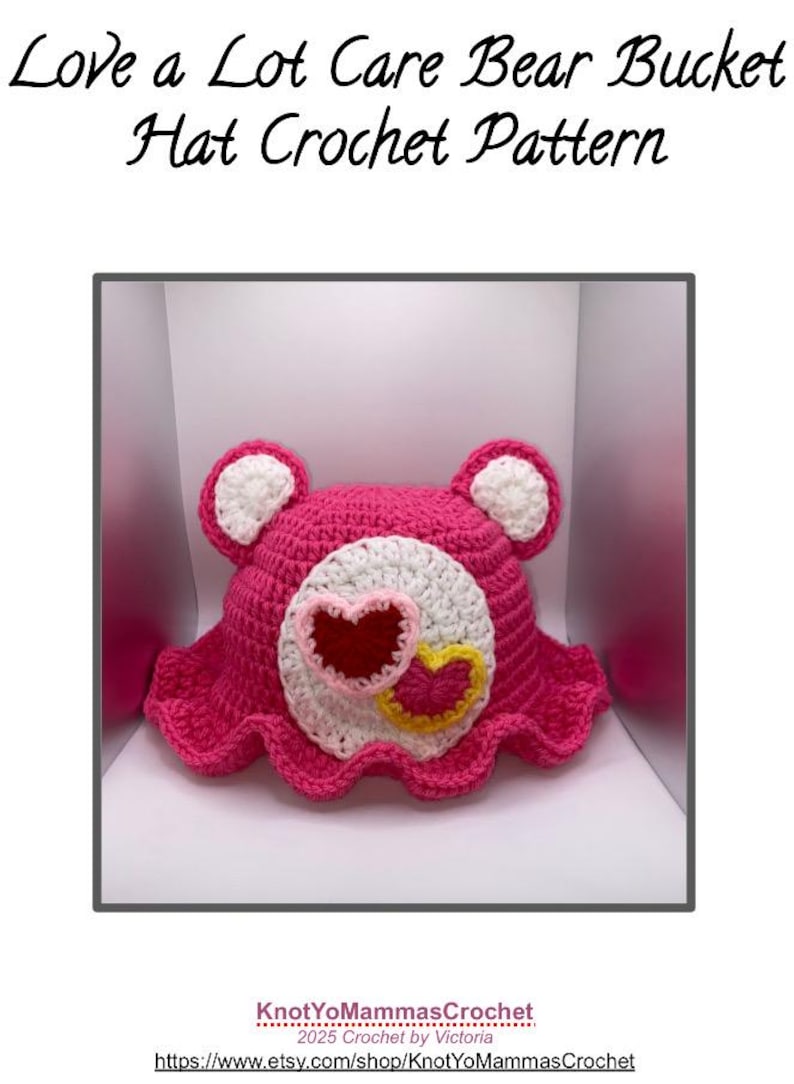 Care Bear Bucket Hat Pattern BUNDLE - Etsy